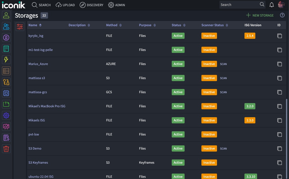 Storage - Scanning – iconik