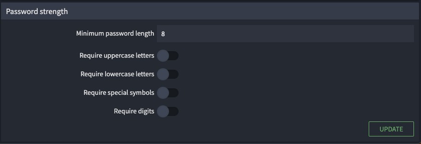 Login Settings – iconik