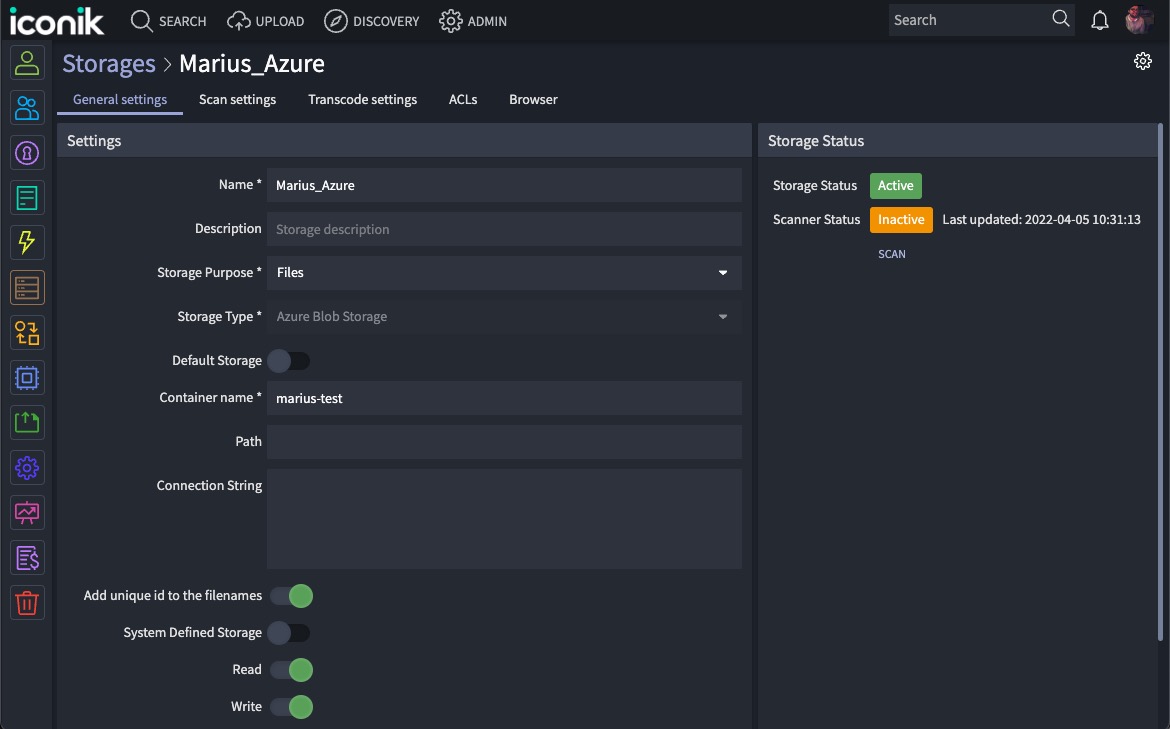 Storage - Scanning – iconik