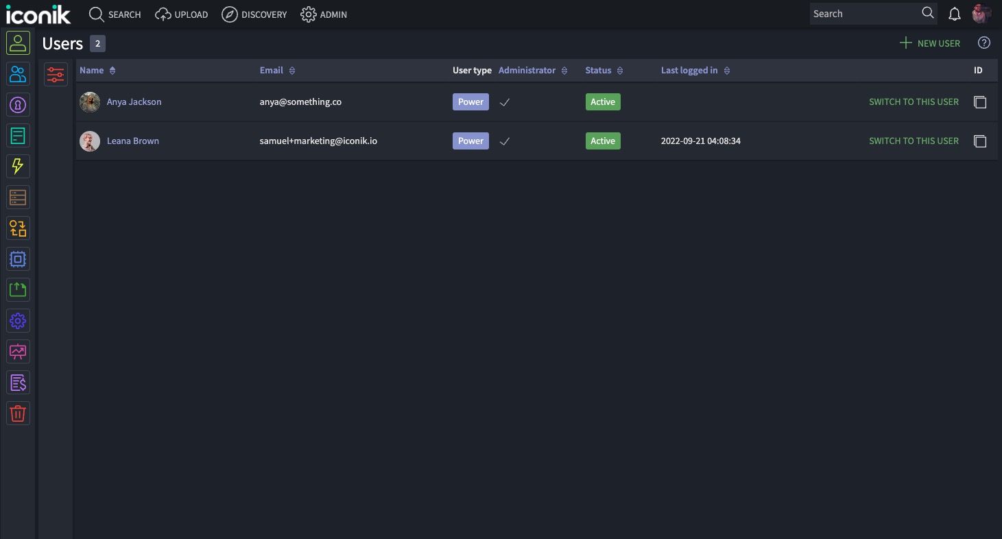 Inviting Users – iconik