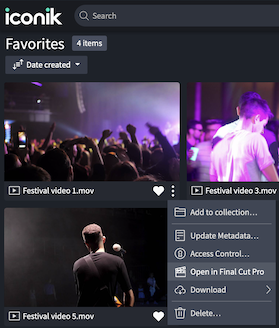 Importing assets – iconik