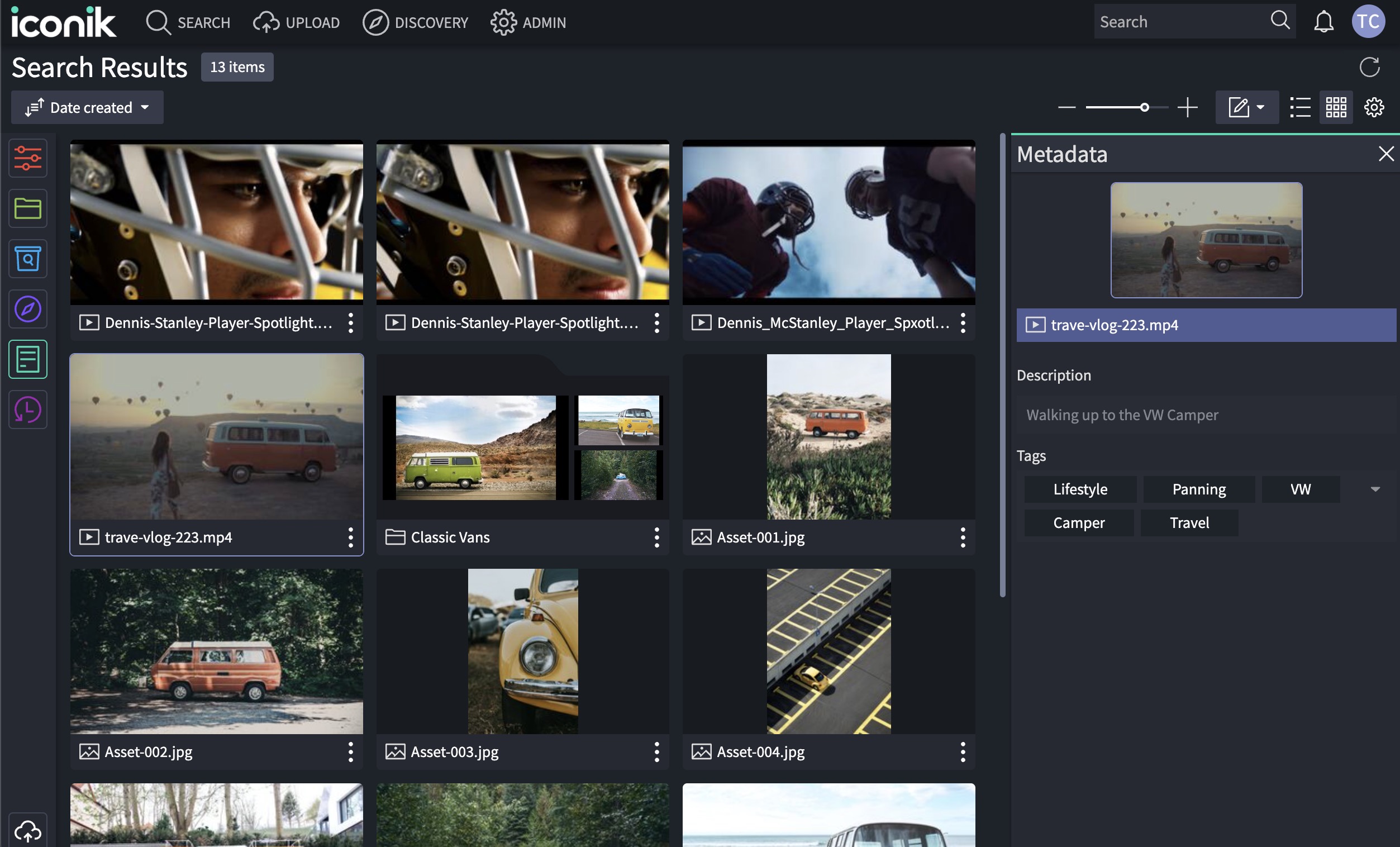 Search Metadata Editing – iconik