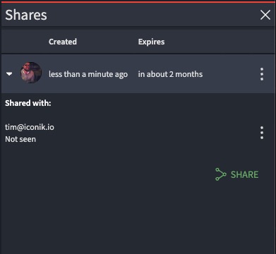 Remove Shares – iconik