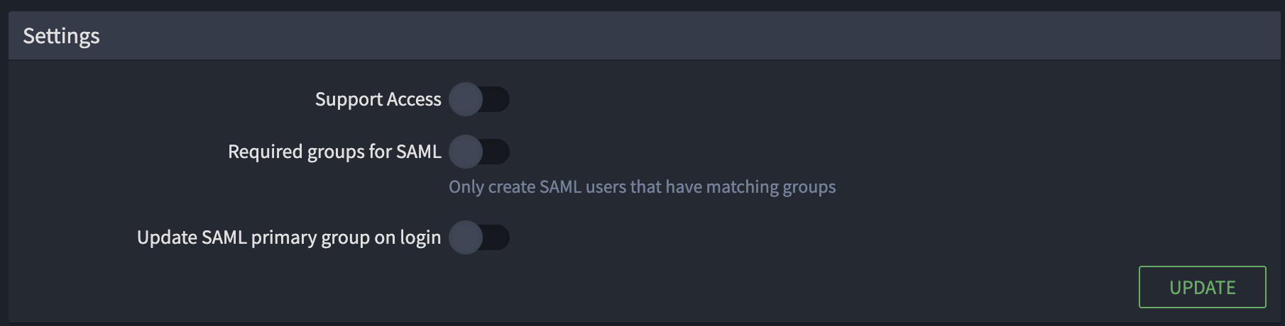 Login Settings – iconik