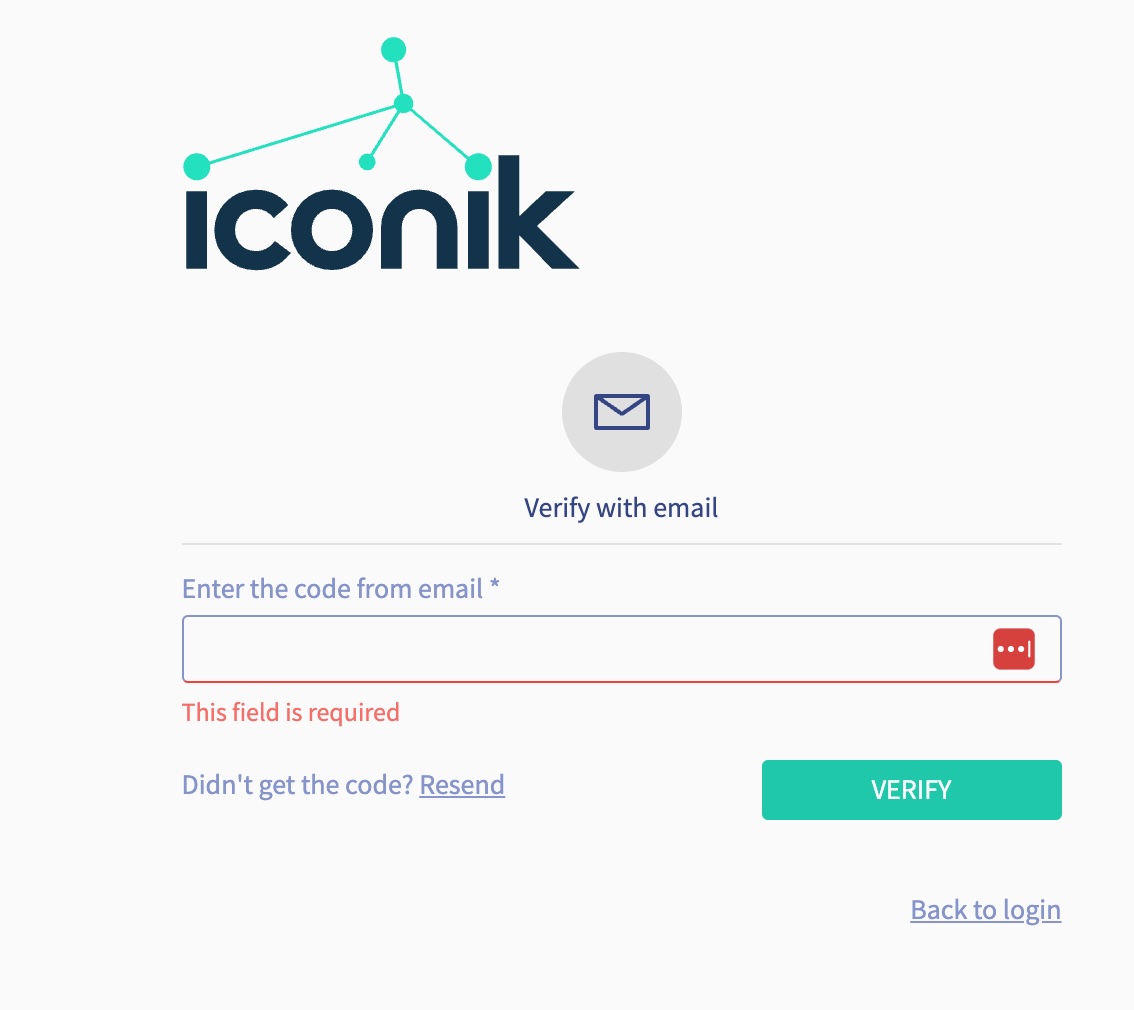 Logging in – iconik