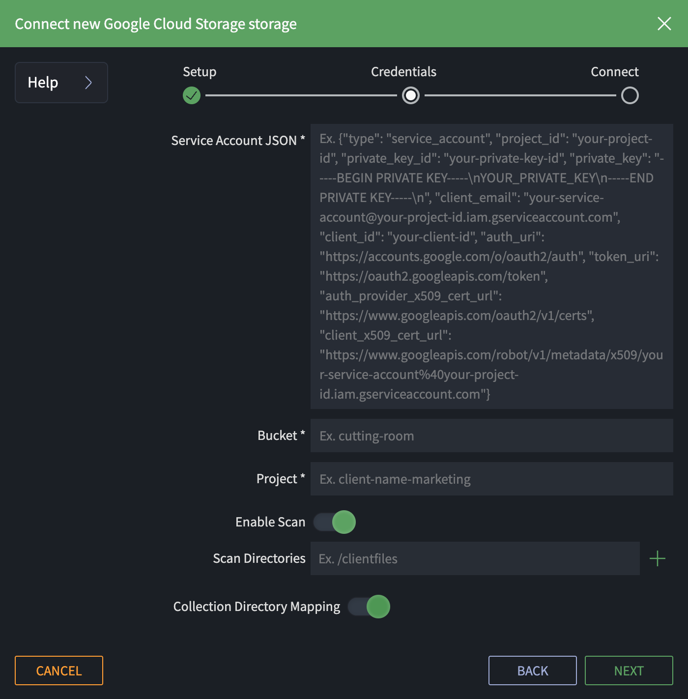 GCS storage – iconik
