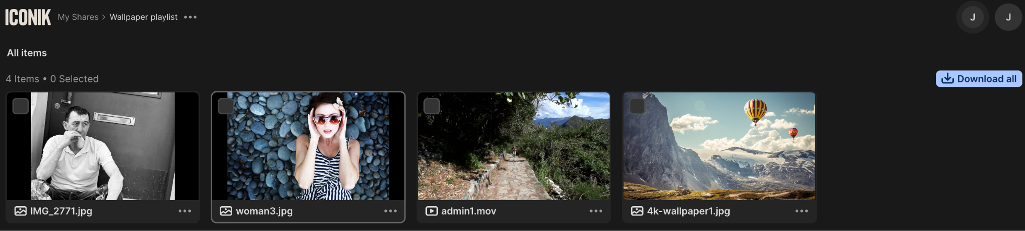 Shared Playlist – iconik